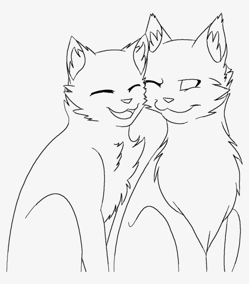 905 X 882 3 - Warrior Cat Line Art - 905x882 PNG Download - PNGkit