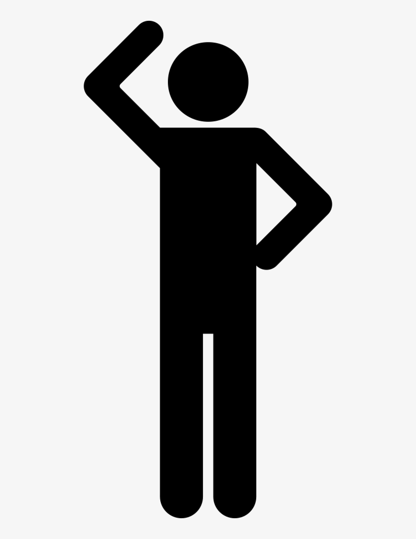 One Arm Up Silhouette Comments - Man Icon Arm Up - 490x982 PNG Download ...