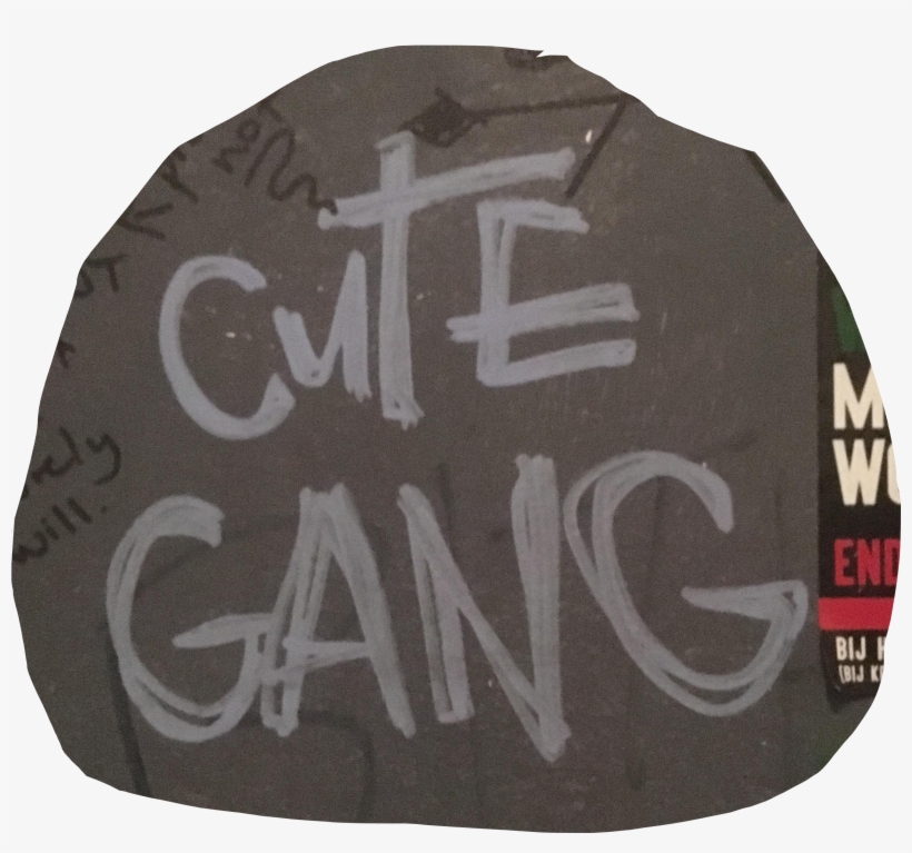 Cute Gang, Written On A Toilet Door In 0t301, Amsterdam - 2340x2171 PNG ...