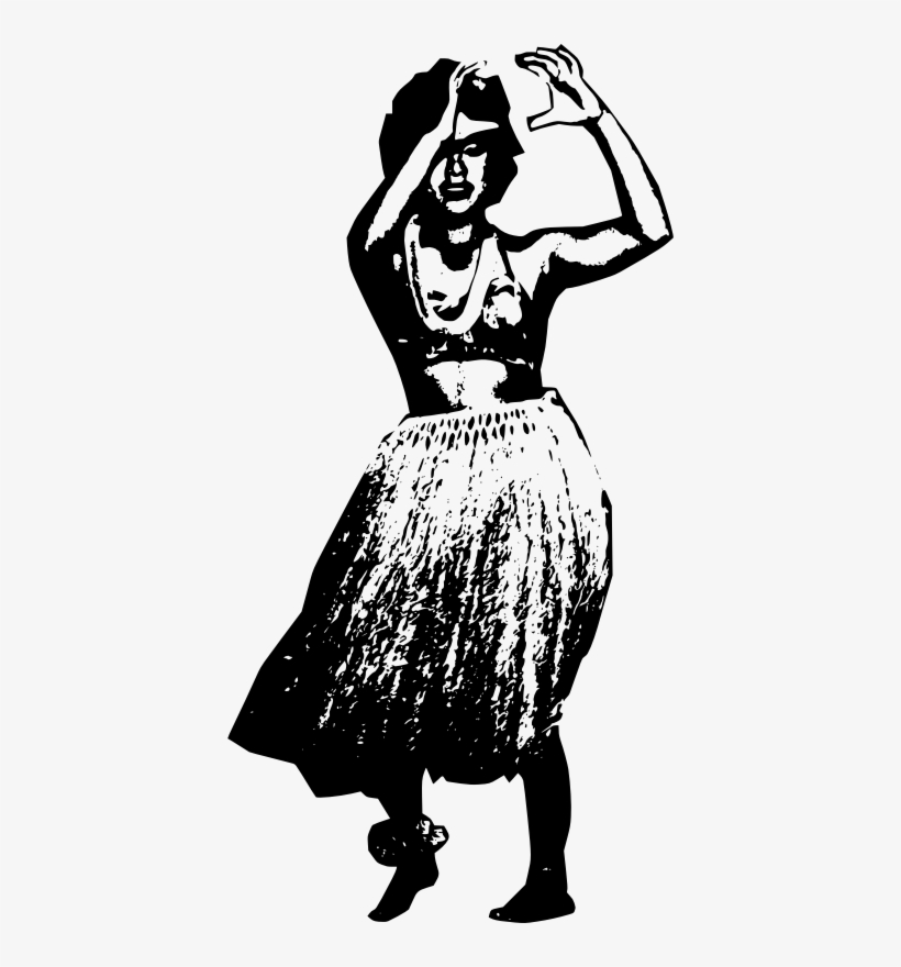Old Style Hula Dancer Outline - Illustration - 406x800 PNG Download ...