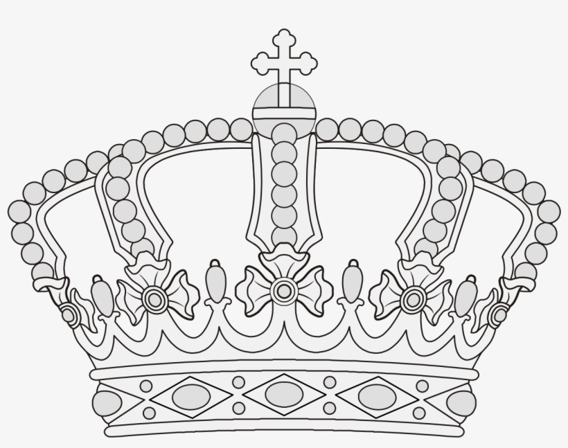 Crown - Line Art - 1312x974 PNG Download - PNGkit