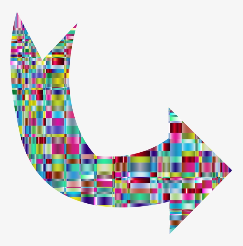 Line Curve Computer Icons Arrow Shape - Colorful Curved Arrow - 749x750 ...