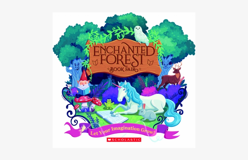 Lace Clipart Enchanted Forest 4 - Enchanted Forest Scholastic Book Fair ...