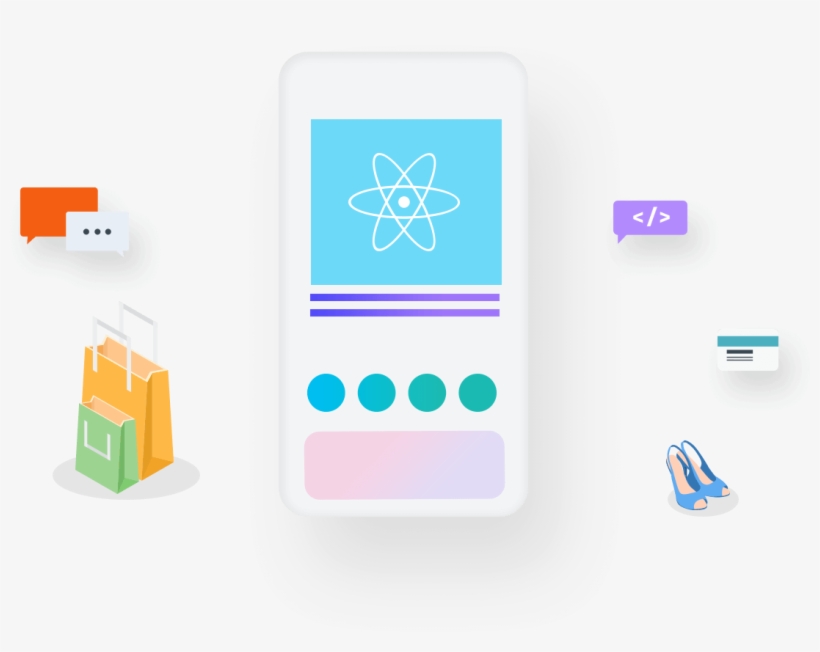React App Development - Illustration - 1099x828 PNG Download - PNGkit
