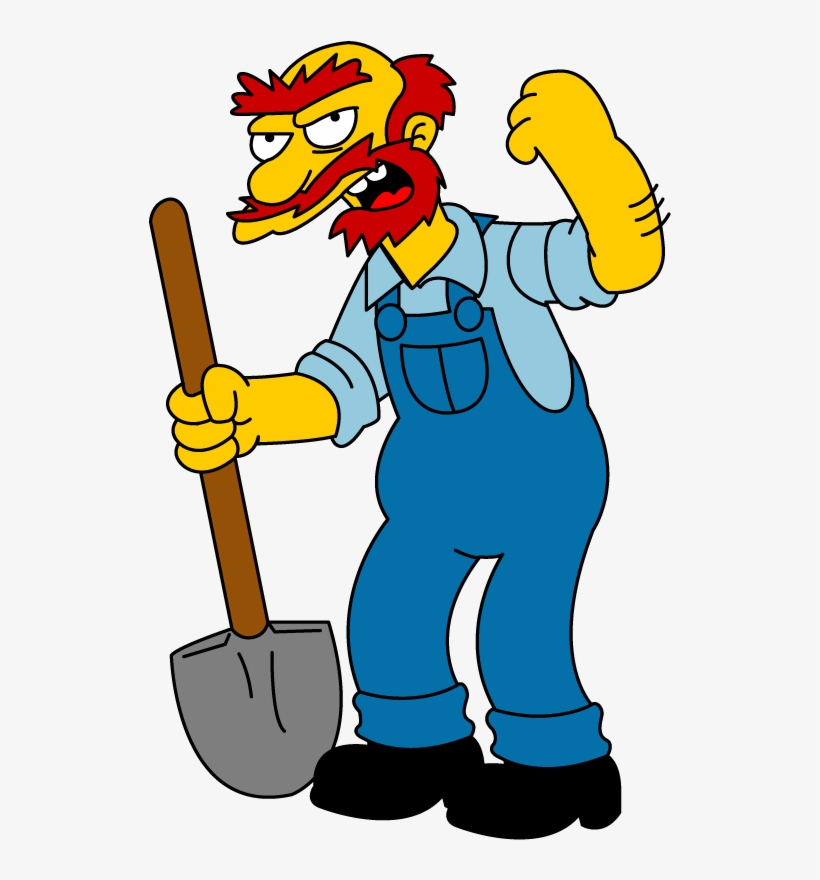 School Janitor Clipart - Groundskeeper Willie Angry - 522x800 PNG ...