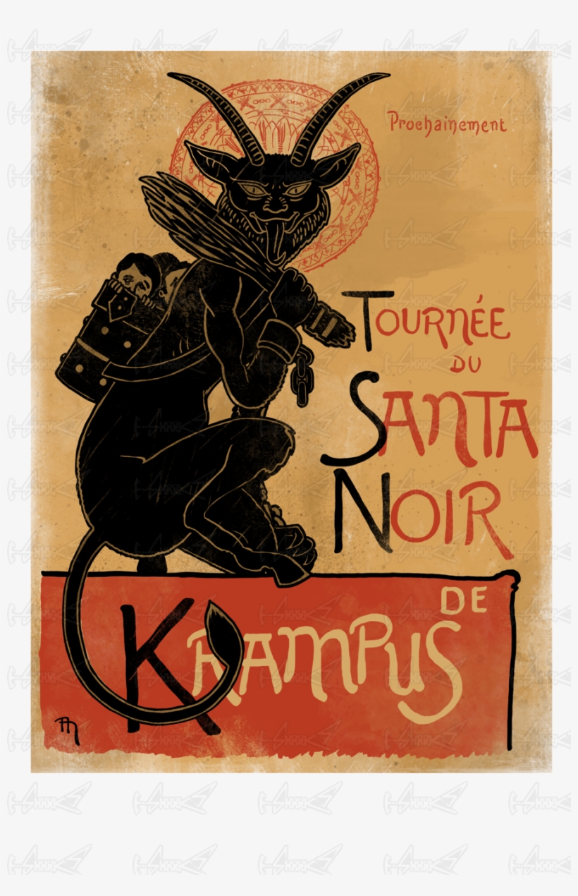 Merry Krampus - Tour Of Rodolphe Salis' Chat Noir - 900x1350 PNG ...