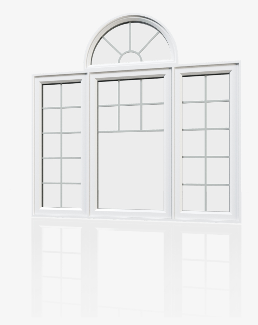 Double Casement Windows With Modern Grilles - Arch - 1000x1250 PNG ...