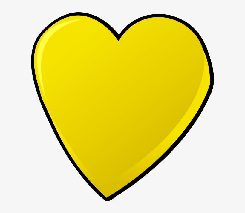 Download Transparent Yellow Heart Transparent Png - Heart - PNGkit
