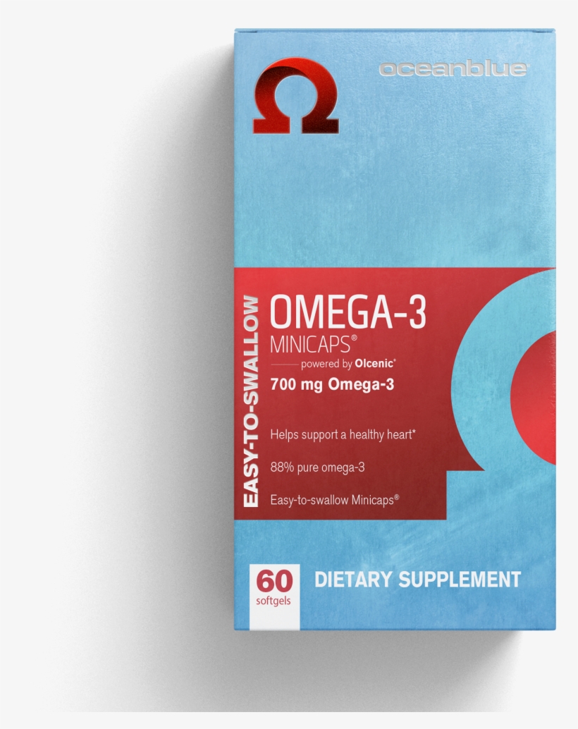 Photo Of Ocean Blue Omega-3 Minicaps, 700 Mg, 60 Softgels - Graphic ...