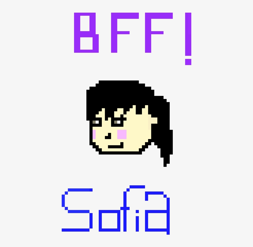My Bff Sofia - Pixel Art Bff - 600x880 PNG Download - PNGkit