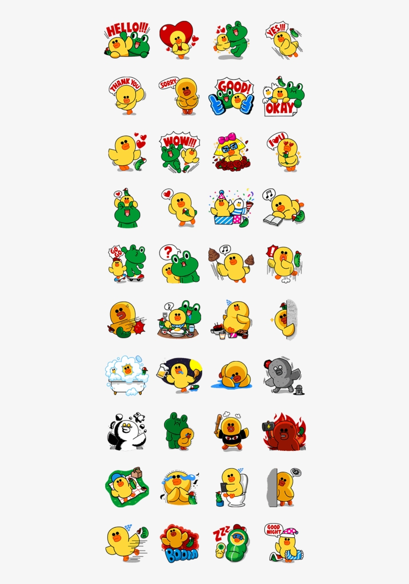 Pf001143 - Patty And Jimmy Line Stickers - 420x1121 PNG Download - PNGkit