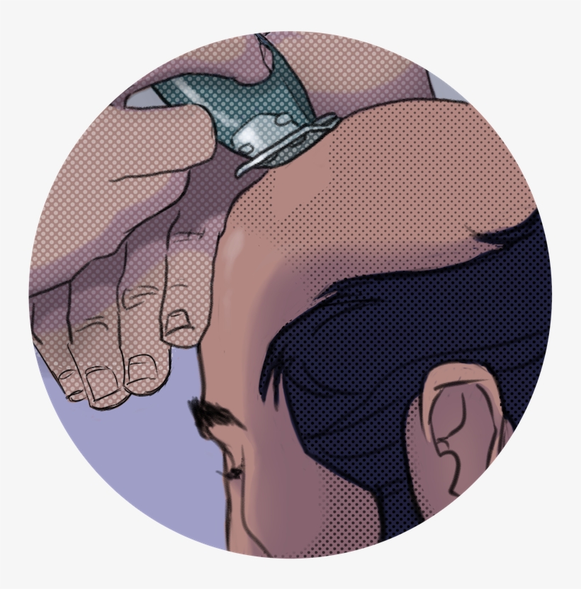 Preparing The Scalp - Cartoon - 994x1024 PNG Download - PNGkit