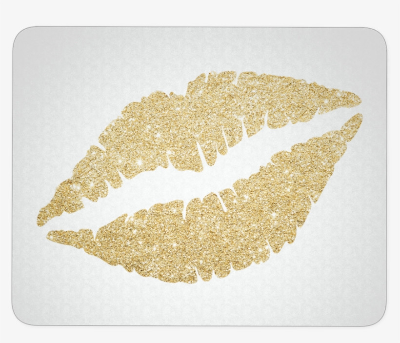 Gold Glitter Sparkle Lipstick Lips Kiss White - Transparent Lip Print ...