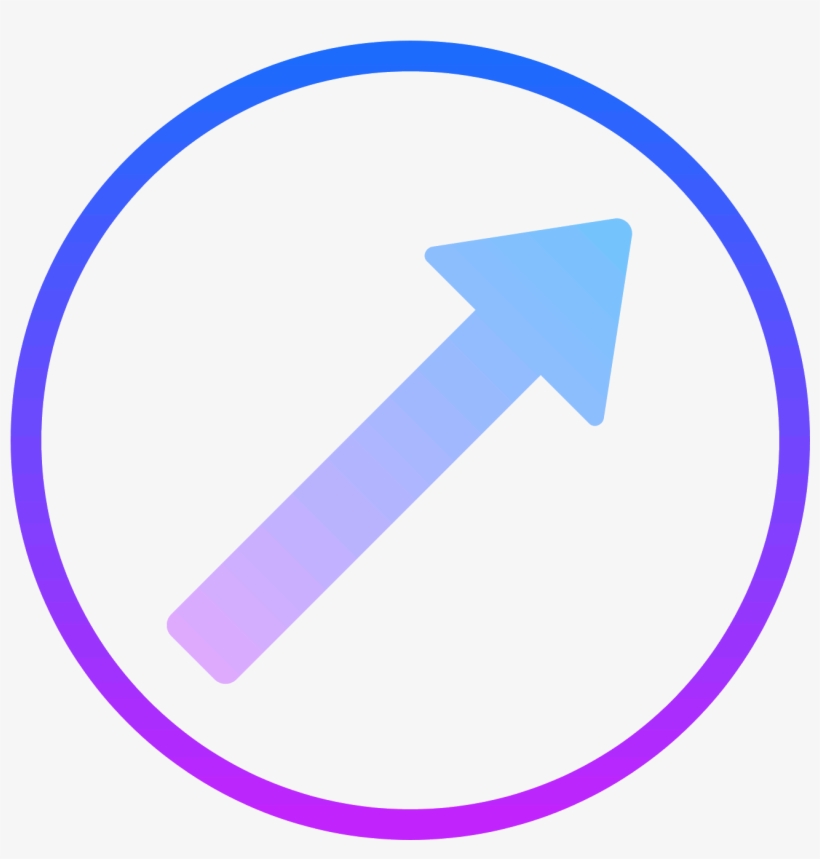 Circled Up Right Icon - Symbol - 1600x1600 PNG Download - PNGkit