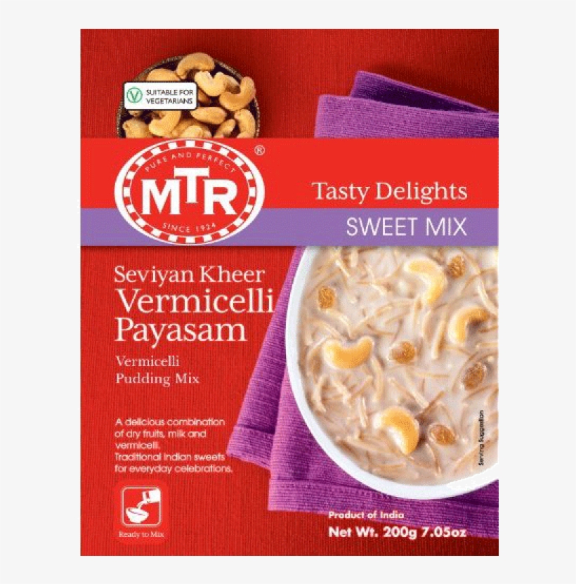 Mtr Vermicelli Payasam Kheer Mix - 750x750 PNG Download - PNGkit
