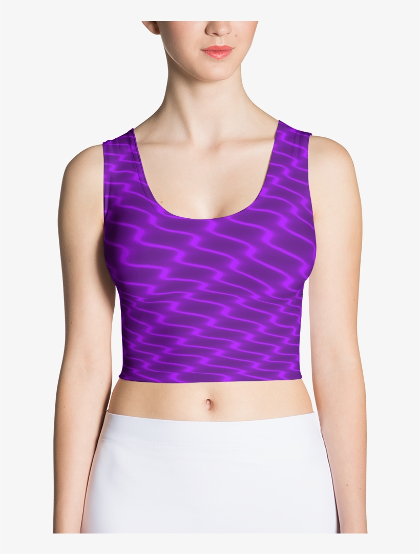 Download Transparent Neon Wavy Lines Purple Crop Top - Design Flower ...