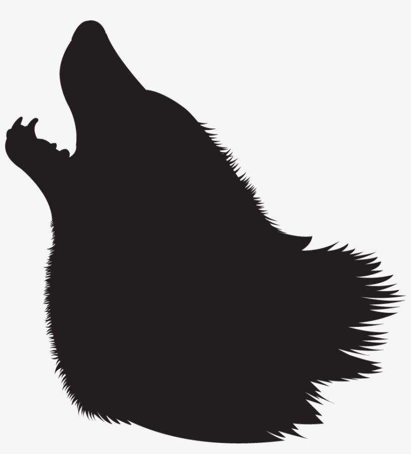 Clip Art Animals Four Legged Mammals Howling Wolf Silhouette - Howling ...