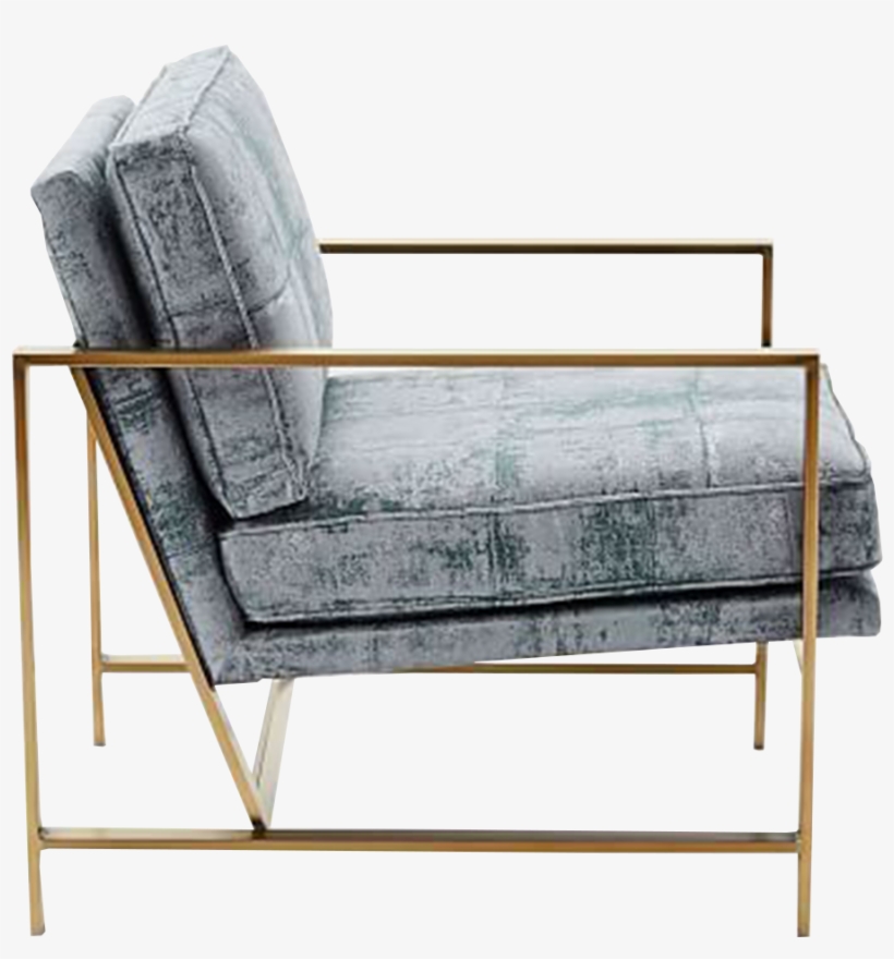 Madrid Single Seater - Velvet Metal Frame Chair - 1000x1000 PNG ...