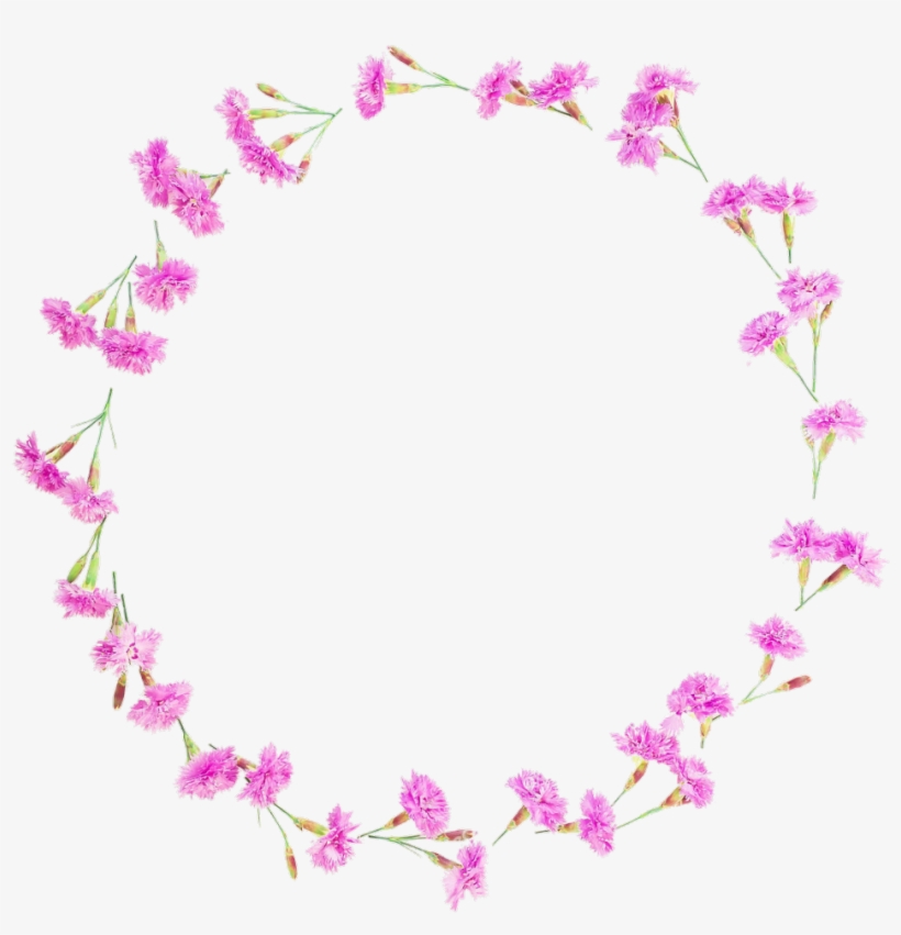 Download Transparent Floral Flowers Flower Round Frames Frame Borders ...