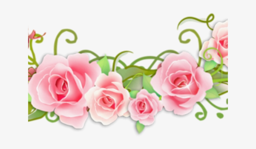 Pink Rose Clipart Divider - Frame Wedding - 640x480 PNG Download - PNGkit