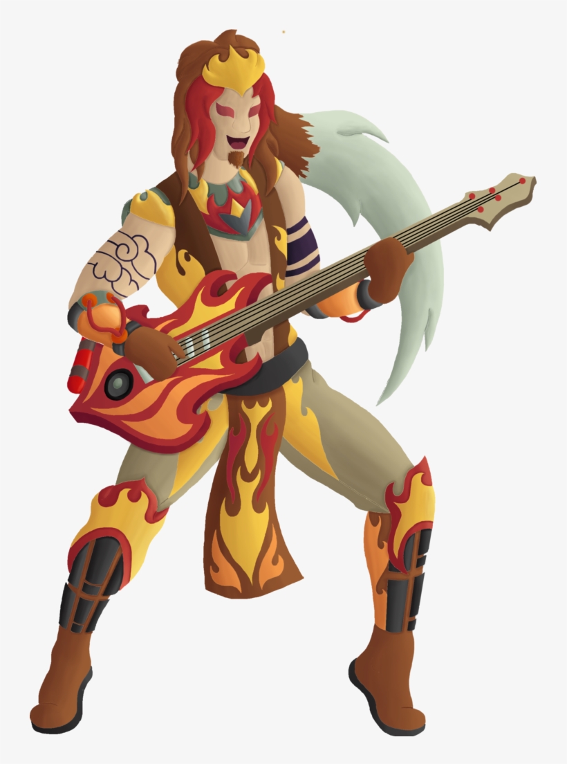 Guitarist Character Concept Art - 733x1024 PNG Download - PNGkit