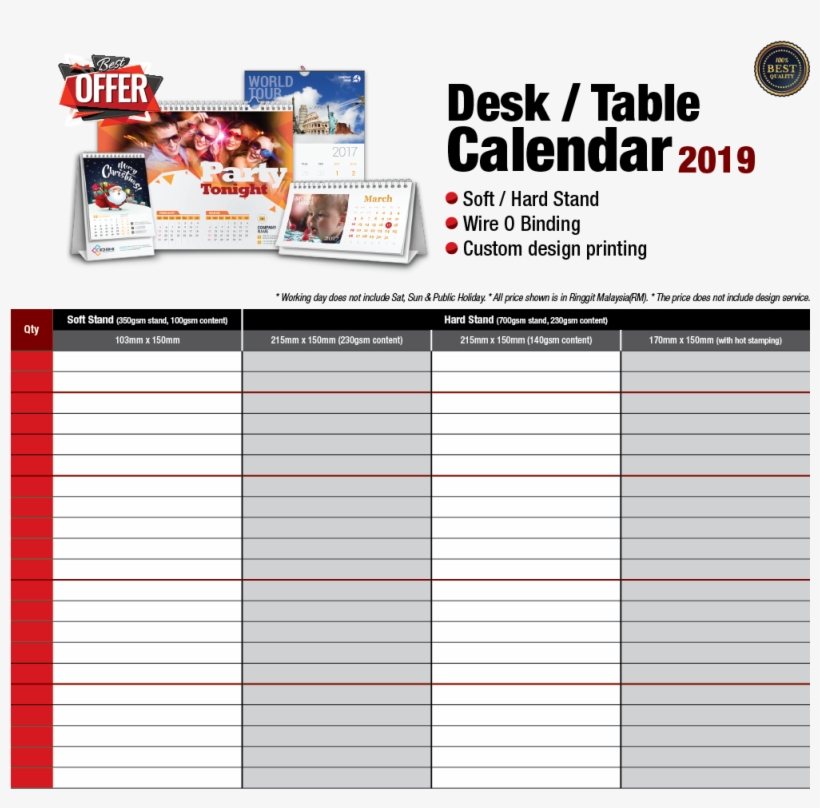 Gallery/price List Table Calendar-01 - Enlace Ciudadano - 1000x960 PNG ...