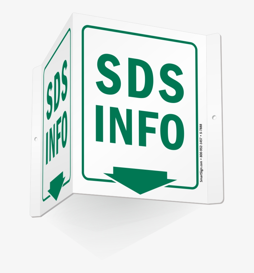 Sds Info With Bottom Arrow 2-sided Projecting Sign - Sign - 628x800 PNG ...