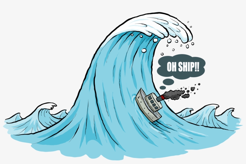 Huge Cartoon Wave - 3002x1855 PNG Download - PNGkit
