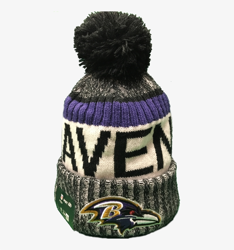 Baltimore Ravens Nfl 17 Sideline Pom Toque More Than - Knit Cap ...