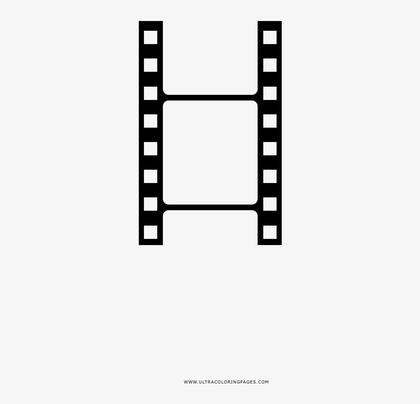 Film Strip Coloring Page - Line Art - 1000x1000 PNG Download - PNGkit