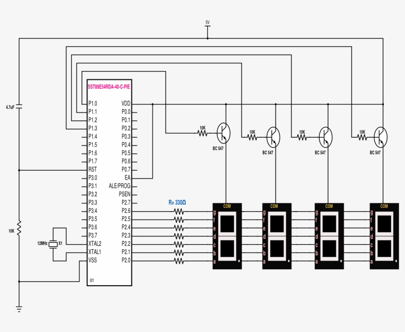 Download Transparent Digital Clock Using 8051 Microcontroller - PNGkit