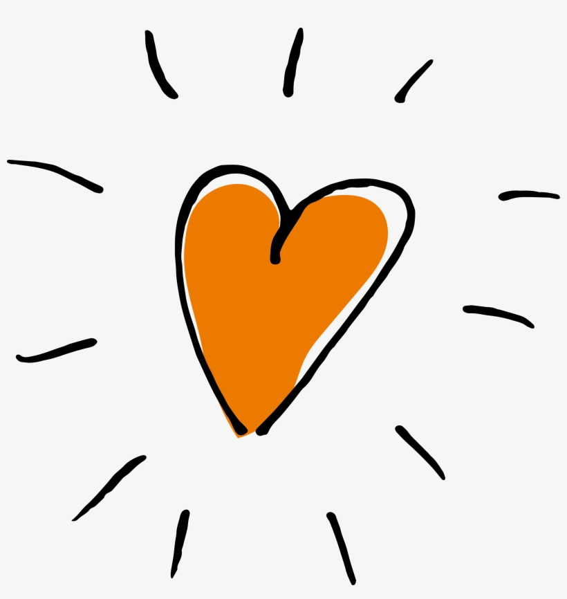Orange Heart Png - 3090x3115 PNG Download - PNGkit