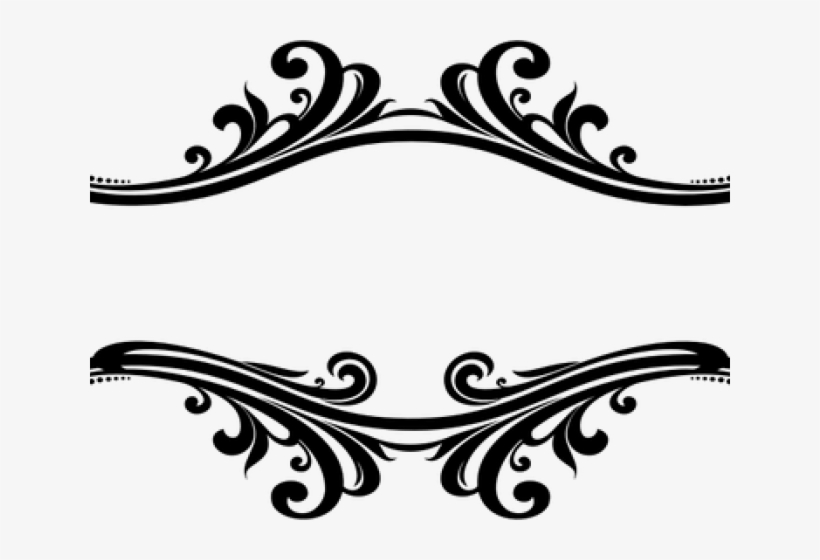 Flourish Clipart Ornate - Frames Line Art - 640x480 PNG Download - PNGkit