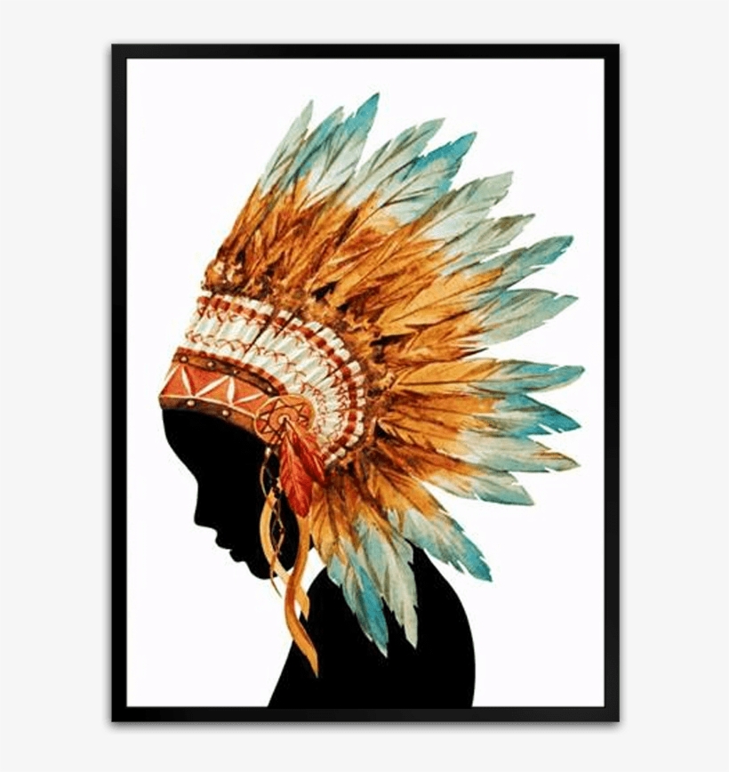 Shadow Framed Art - Native American Headdress Png - 800x800 PNG ...