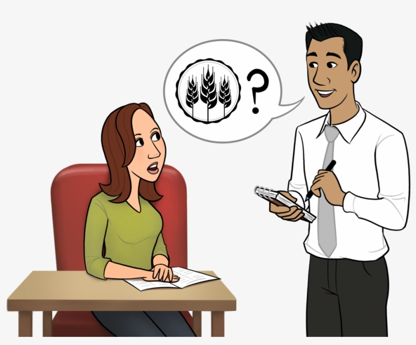 Dmh 110080 23 04 Waiter Question Wheat Allergen Customer - Waiter And ...