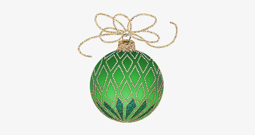 Christmas Green And Gold Ornament Clipart - Green Ornament Clip Art ...
