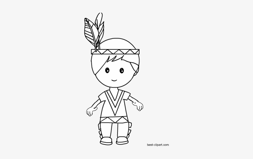 Native American Clip Art Black And White