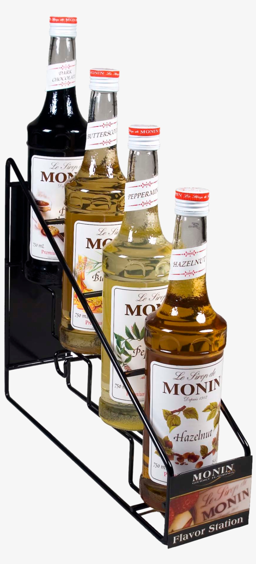 Description - Monin Syrup 4 Bottle Display Rack By Monin - 848x1808 PNG ...