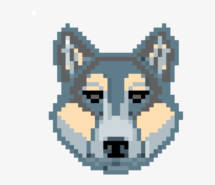 Wolf Head Pixel Art