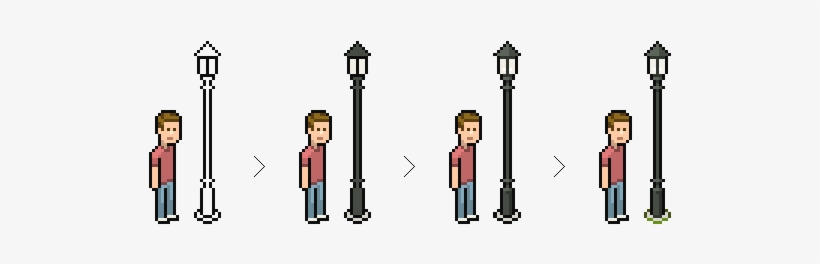 Lamp Post Clipart Pixel Art - Pixel Lamp Post - 600x300 PNG Download ...