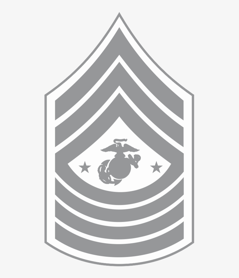 Deep-etched - Usmc Rank Black And White - 515x872 PNG Download - PNGkit