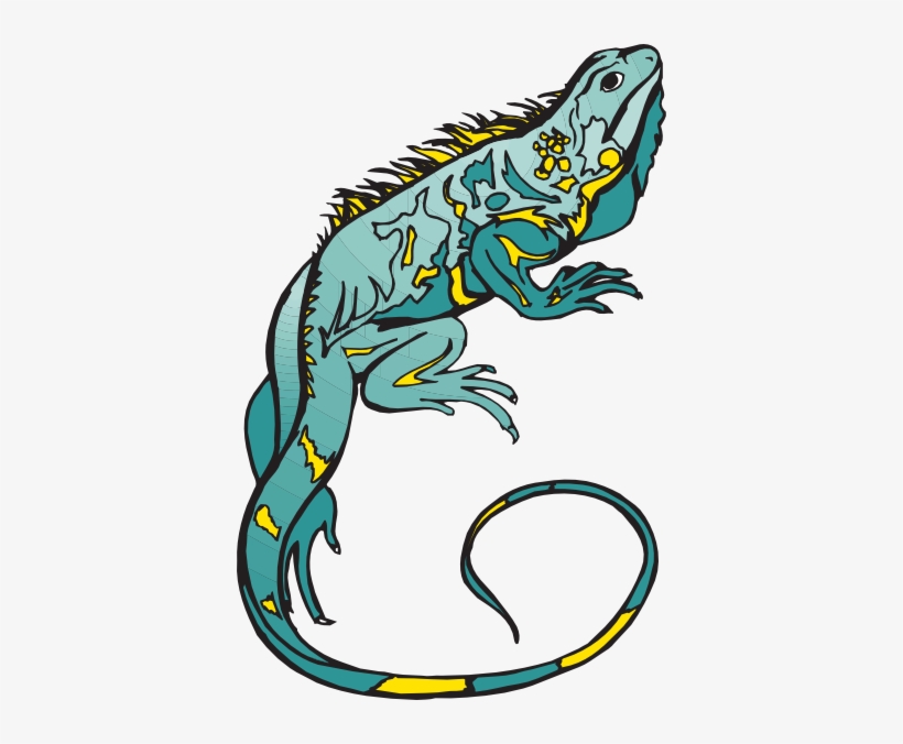 Download Transparent Blue And Yellow Chameleon Clip Art - Bunglon ...