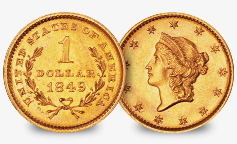 The Complete History Of Gold $1 - Coin - 1000x606 PNG Download - PNGkit
