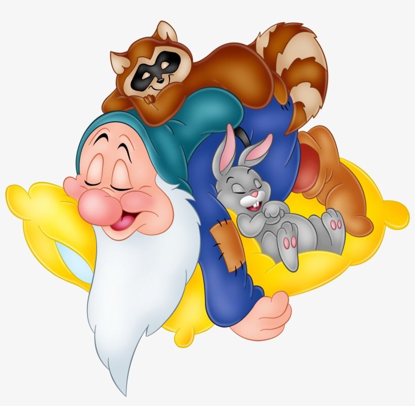 Sleeping Sleepy Snow White Dwarf Free Png Image - 3525x3308 PNG ...