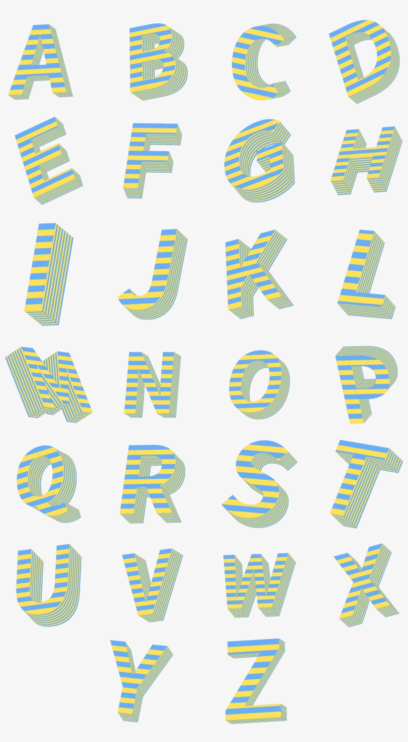 Twenty English Letters Letter Sets Pop Style Fonts - Αυτοκολλητα ...