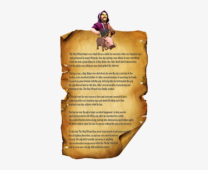 The Hog Wizard By - Editable Old Scroll Template - 627x599 PNG Download ...