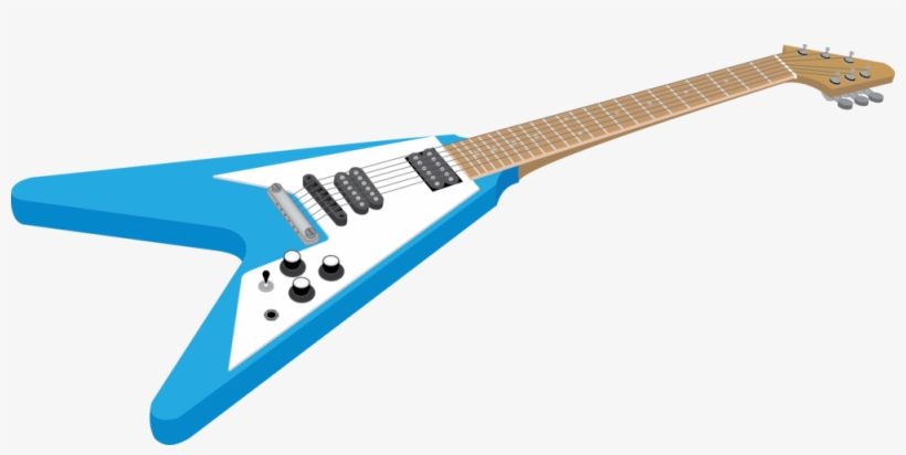 Flying V - Electric Guitar - 1000x454 PNG Download - PNGkit