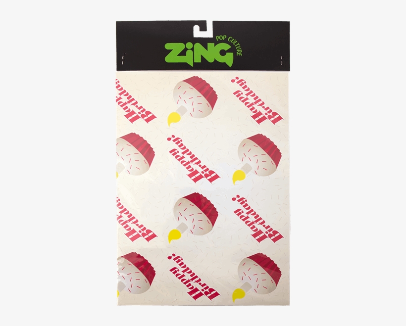 Happy Birthday Cupcake Gift Wrap - Zing Pop Culture - 600x600 PNG ...