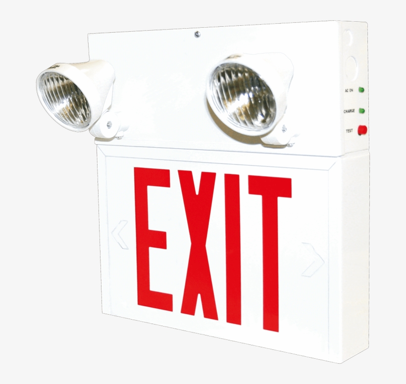Exit Led Combo, 6v 36w, W/3w Led Heads - Lithonia Lhqm Exit Sign Combo ...