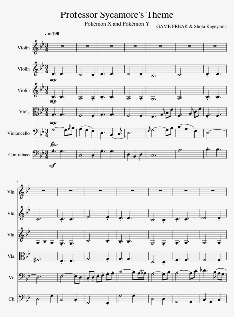 Professor Sycamore's Theme - Country Roads Trumpet Music - 850x1100 PNG ...